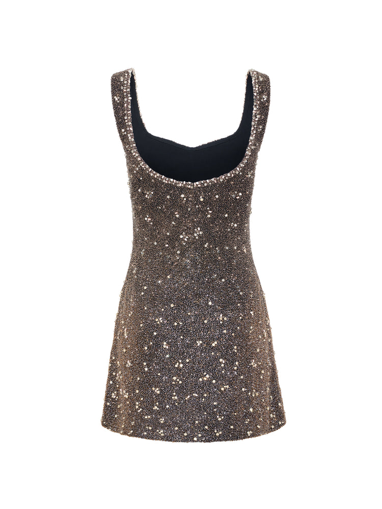 Crystal Dress Mink – Clio Peppiatt