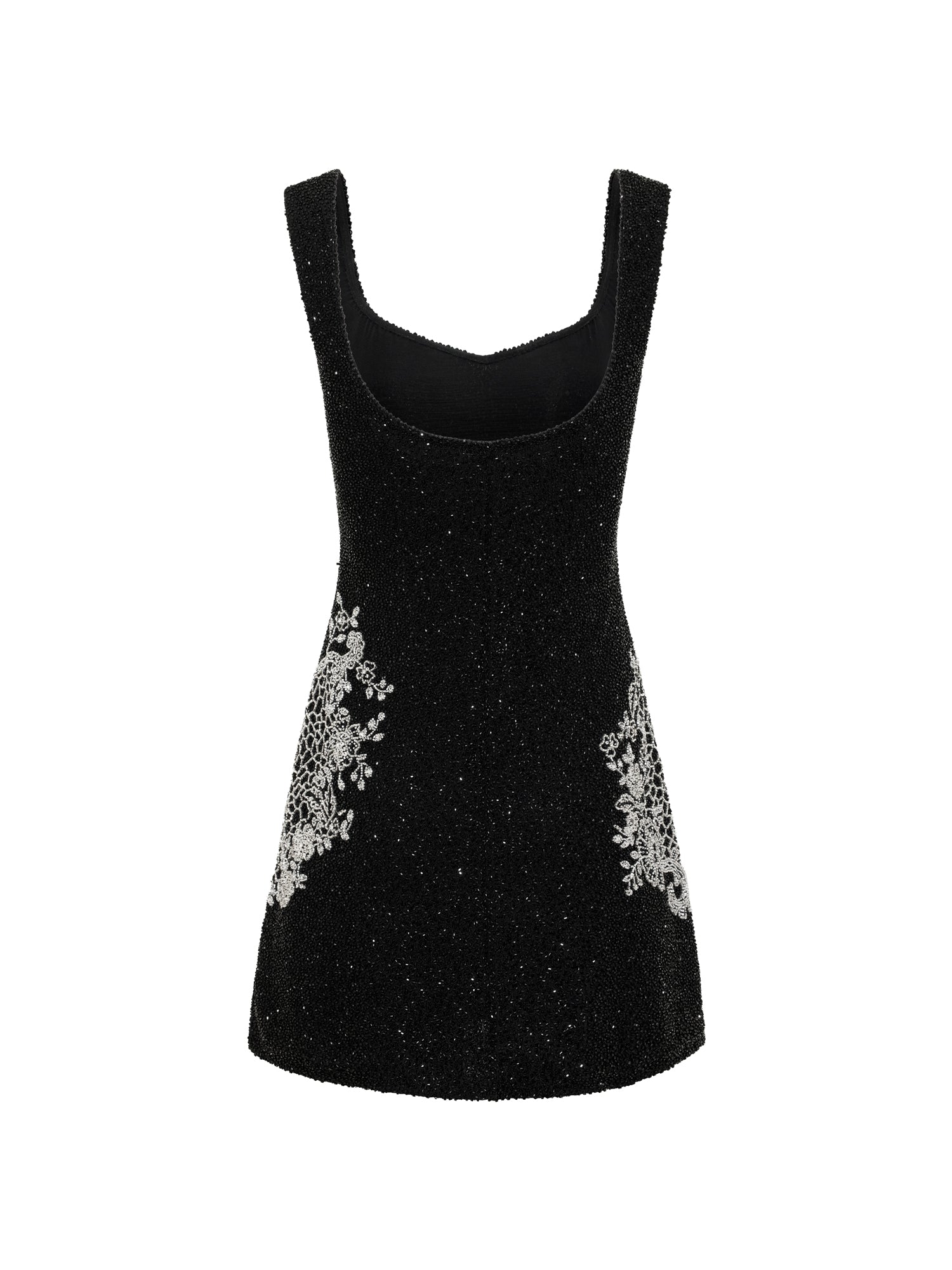 Damask Mini Dress Silver – Clio Peppiatt