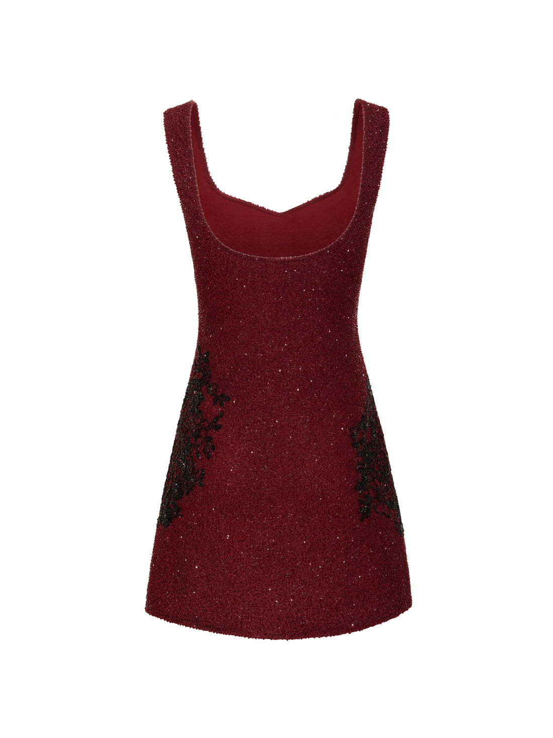 Damask Mini Dress Garnet Red – Clio Peppiatt